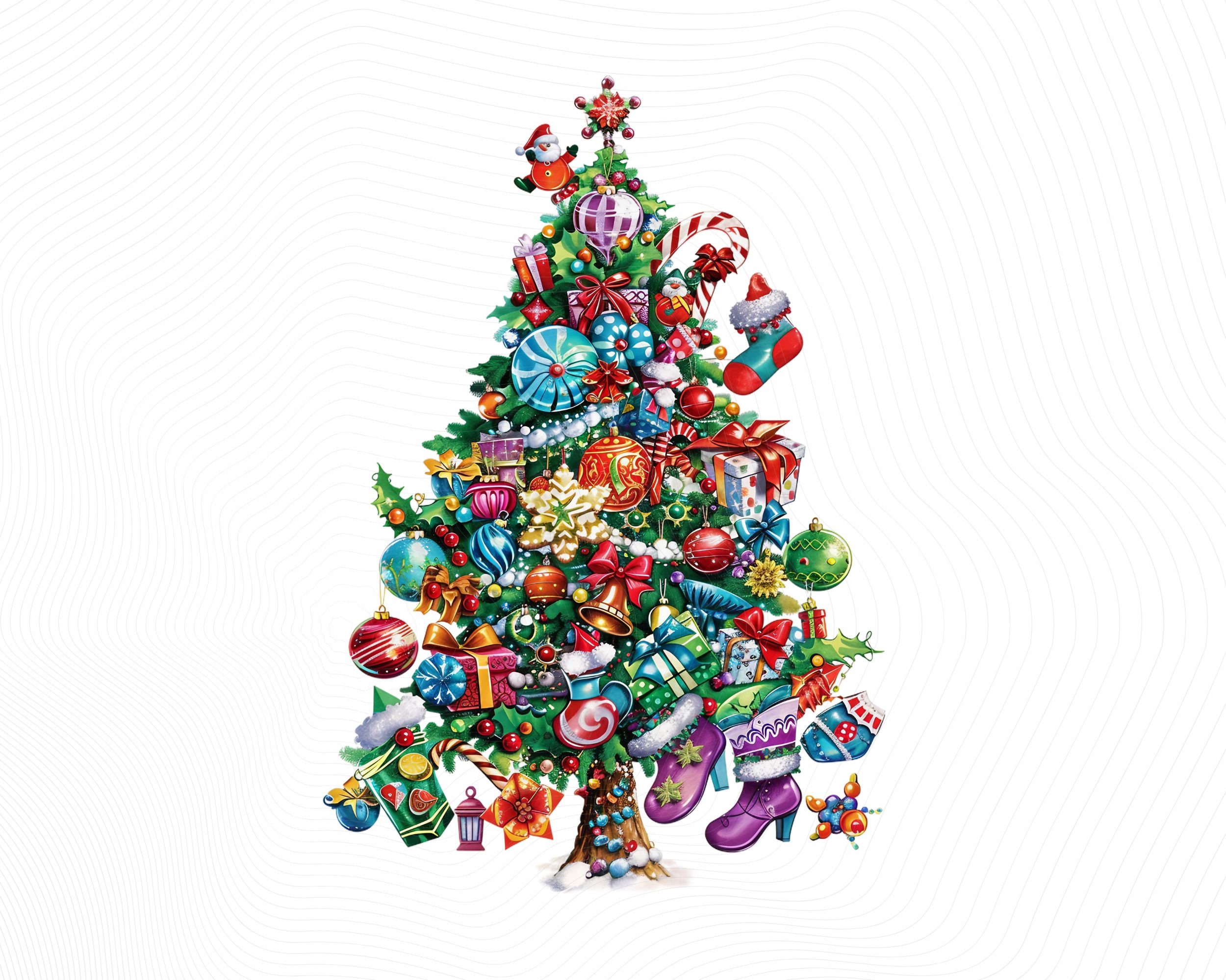 Christmas Tree Clipart Bundle,trees PNG,10 High Quality Illustration ...
