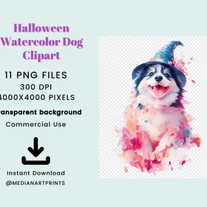 Halloween Watercolor Dogs Clipart: 11 PNG Files (digital Download) - Etsy