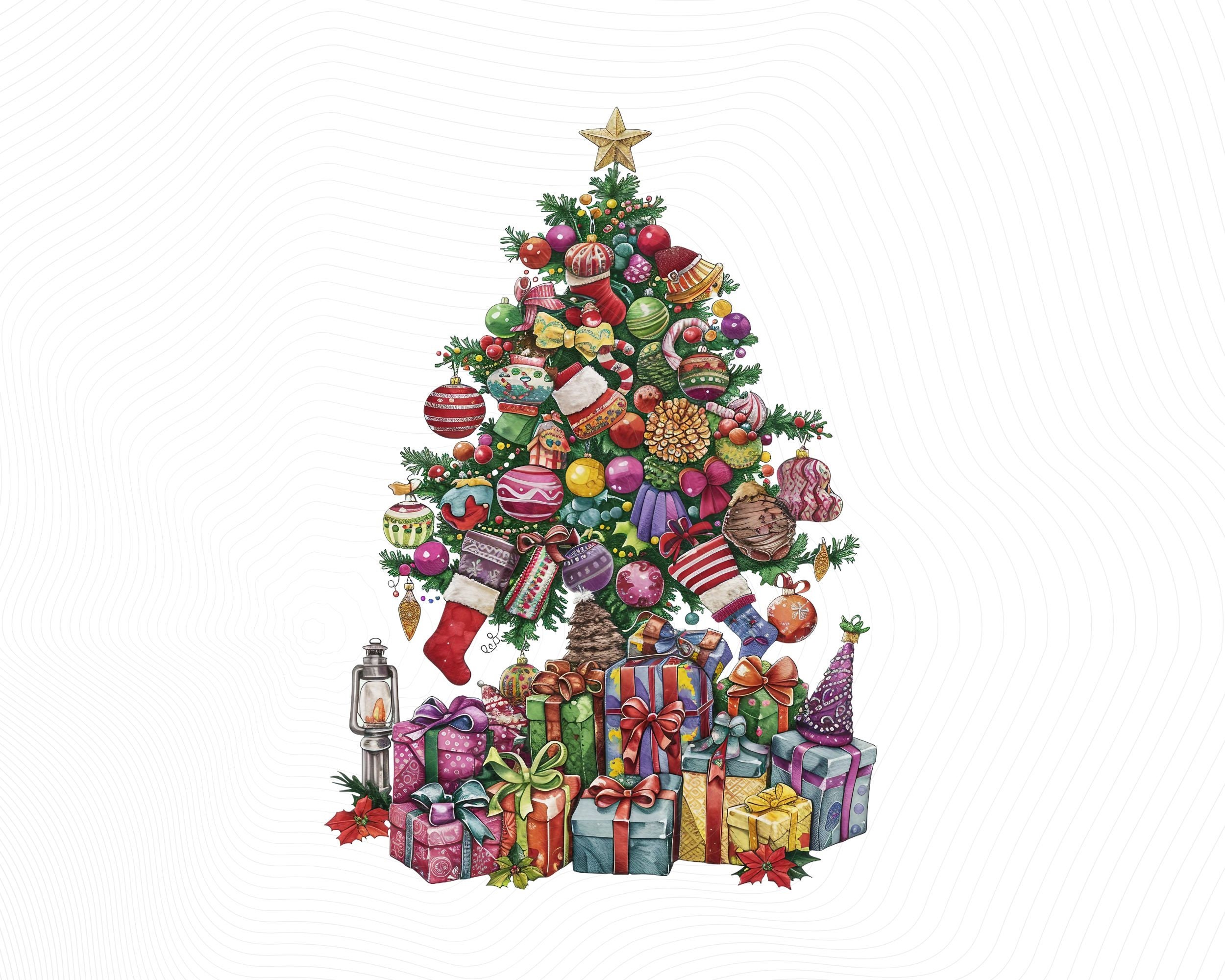 Christmas Tree Clipart Bundle,trees PNG,10 High Quality Illustration ...