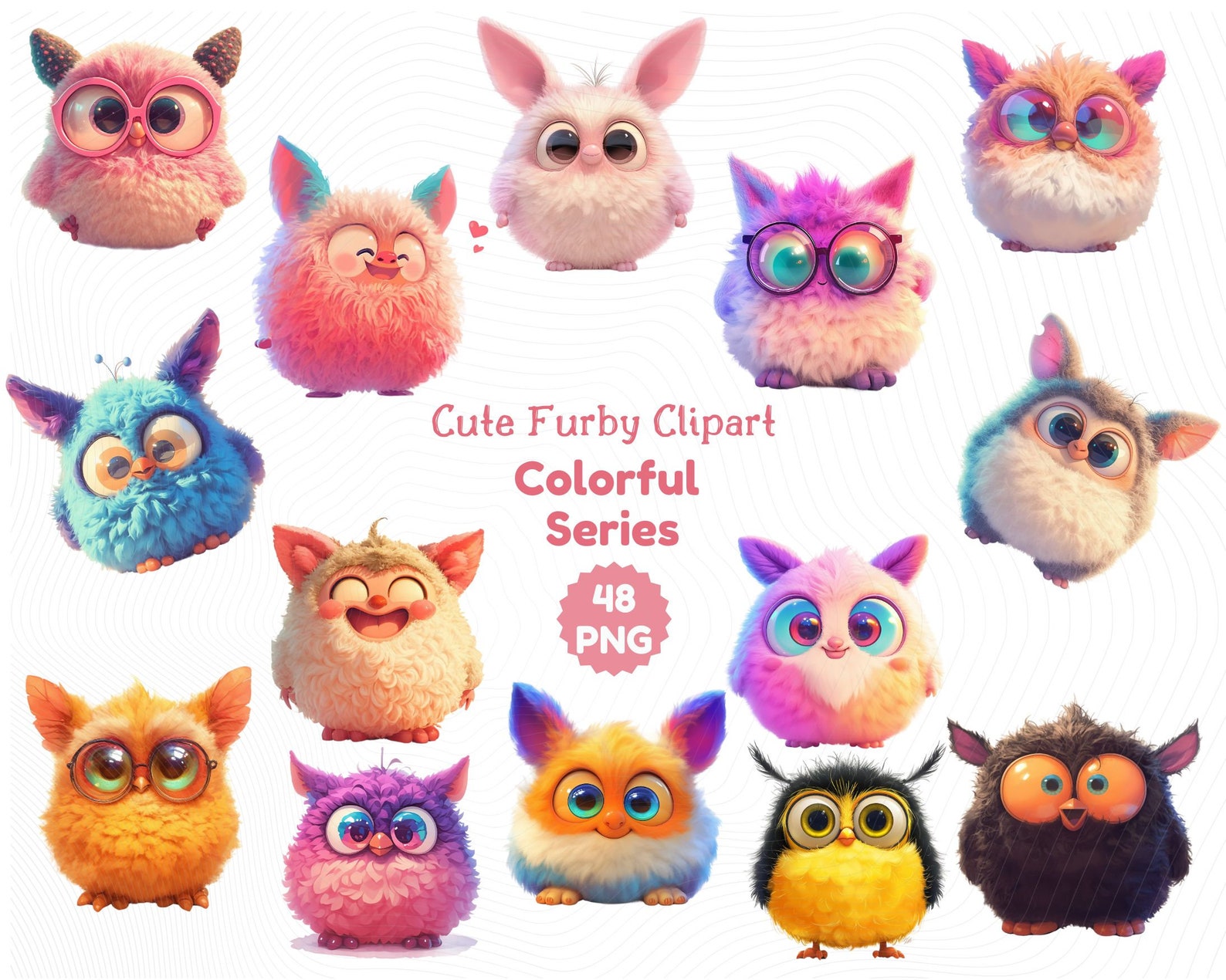 Cute Furby Clipart Png,animals Clip Art,104 High Quality 300DPI Images ...