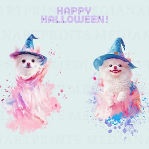 Halloween Watercolor Dogs Clipart: 11 PNG Files (digital Download) - Etsy