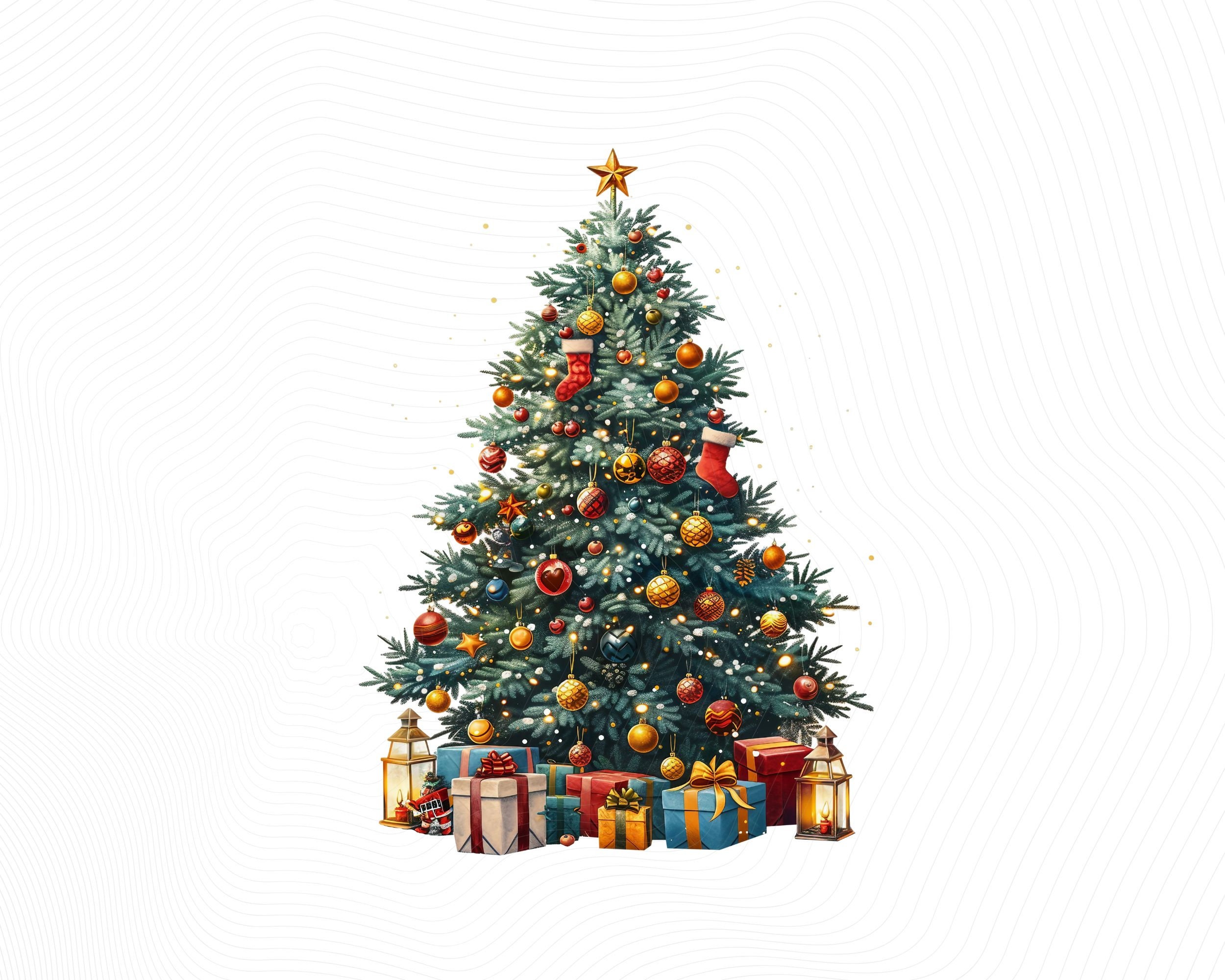 Christmas Tree Clipart Bundle,trees PNG,10 High Quality Illustration ...