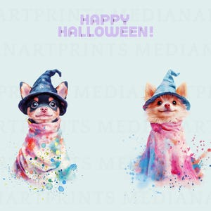 Halloween Watercolor Dogs Clipart: 11 PNG Files (digital Download) - Etsy
