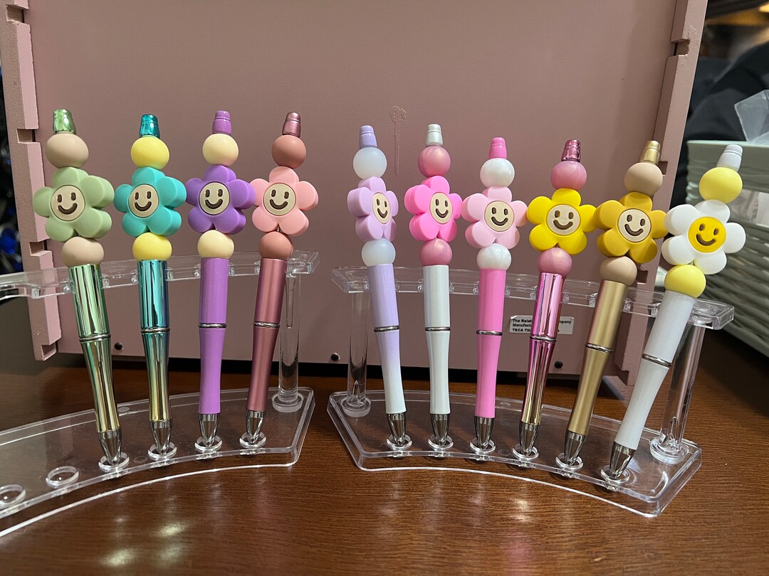 Cute Beaded Pens , Fun Boho Pen , Teach Pen, Happy Face and Daisy Pen ...