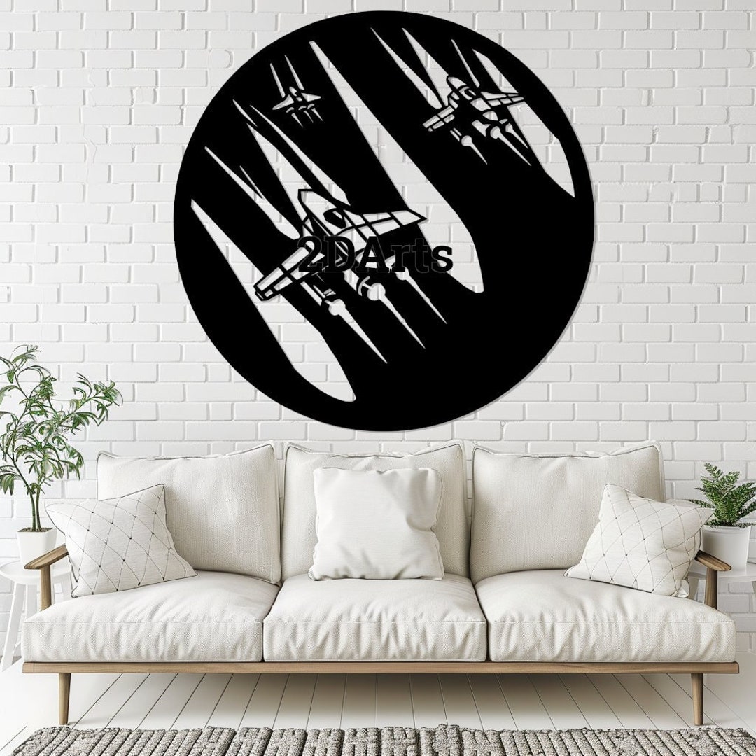 Spaceship 2D Design SVG & STL Files for 3D Printing, Laser Cutting ...