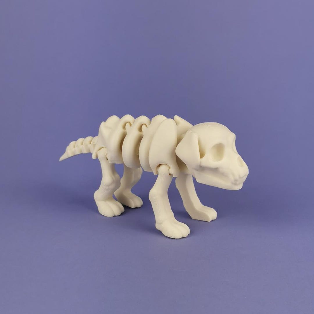 Flexi Skeleton Dog STL File: 3D Printing Remb Studios Print-in-place ...