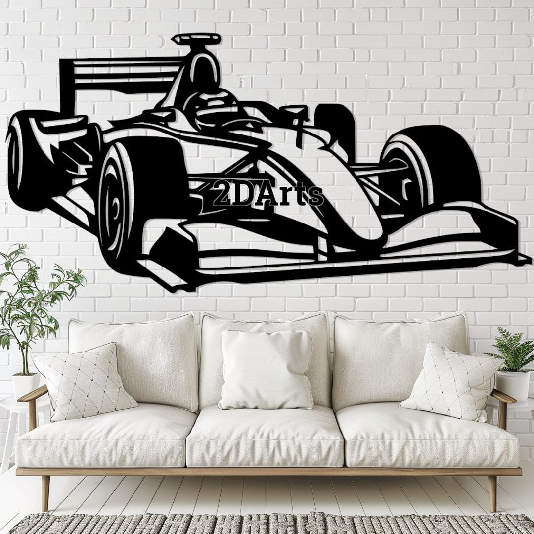 Racing Car 2D Design SVG & STL Files for 3D Printing, Laser Cutting ...