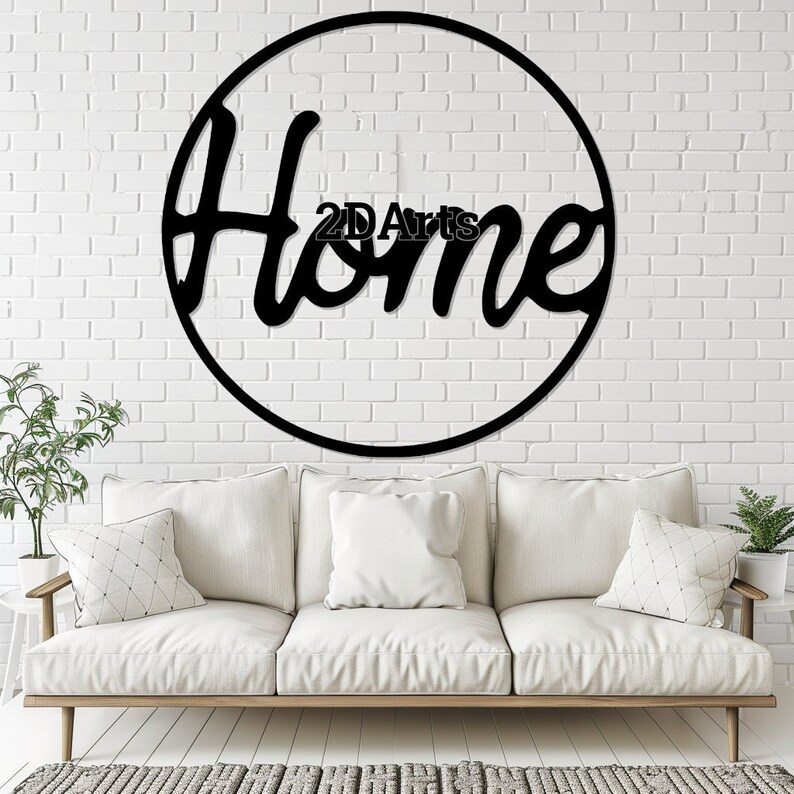 Home Sign 2D Design SVG & STL Files for 3D Printing, Laser Cutting DIY ...