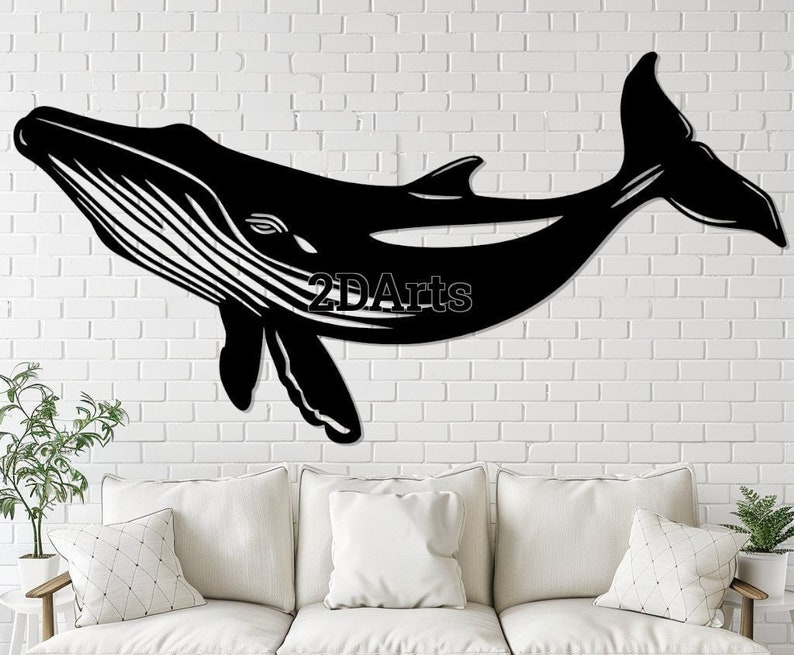 Blue Whale 2D Design SVG & STL Files for Crafting, Printing, More ...