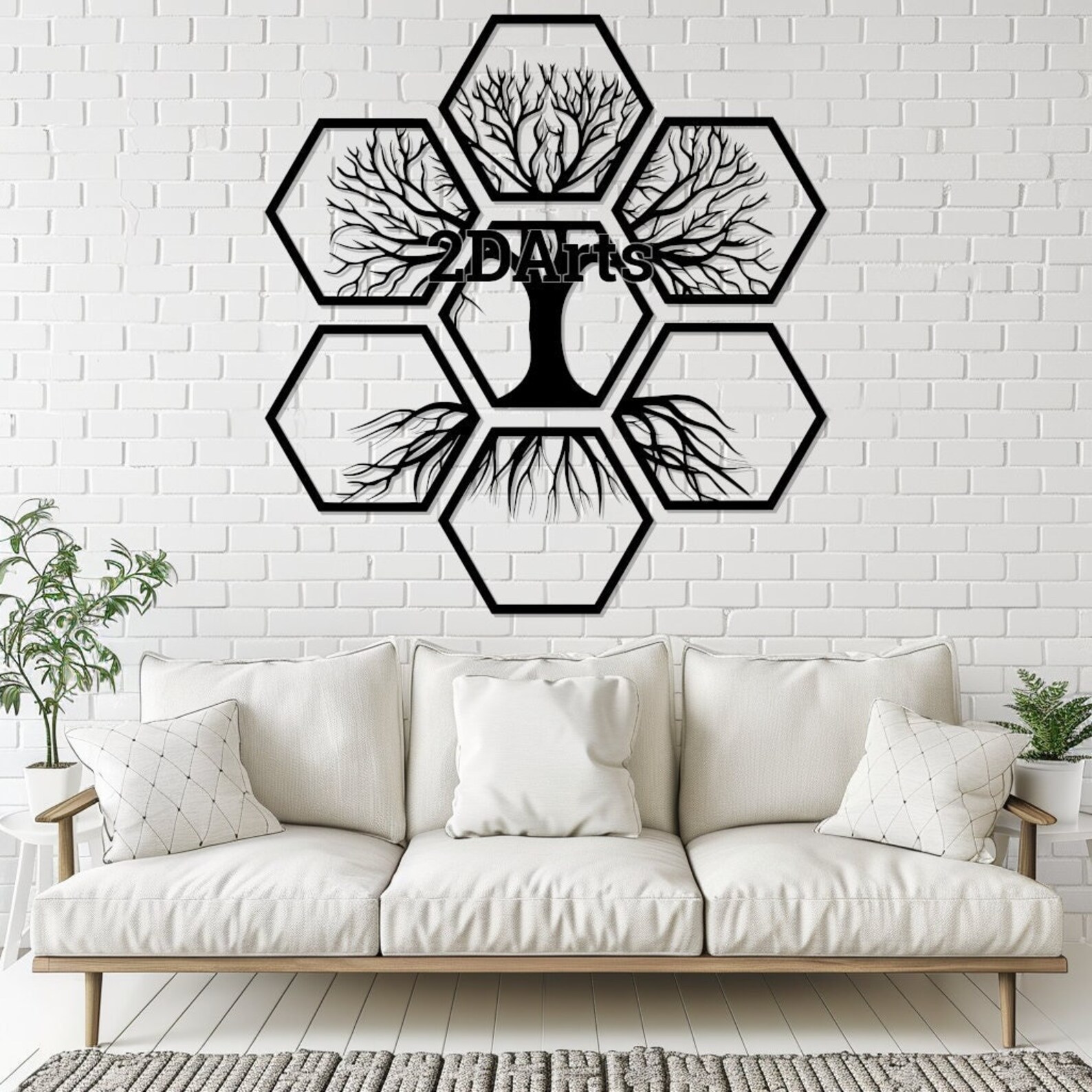 Hexagon Tree SVG & STL Design Files for 3D Printing, Laser Cutting ...