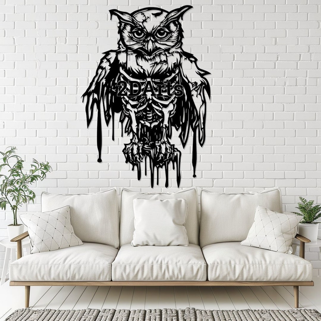 Zombie Owl SVG & STL Files for 3D Printing, Laser Cutting, DIY Crafts ...