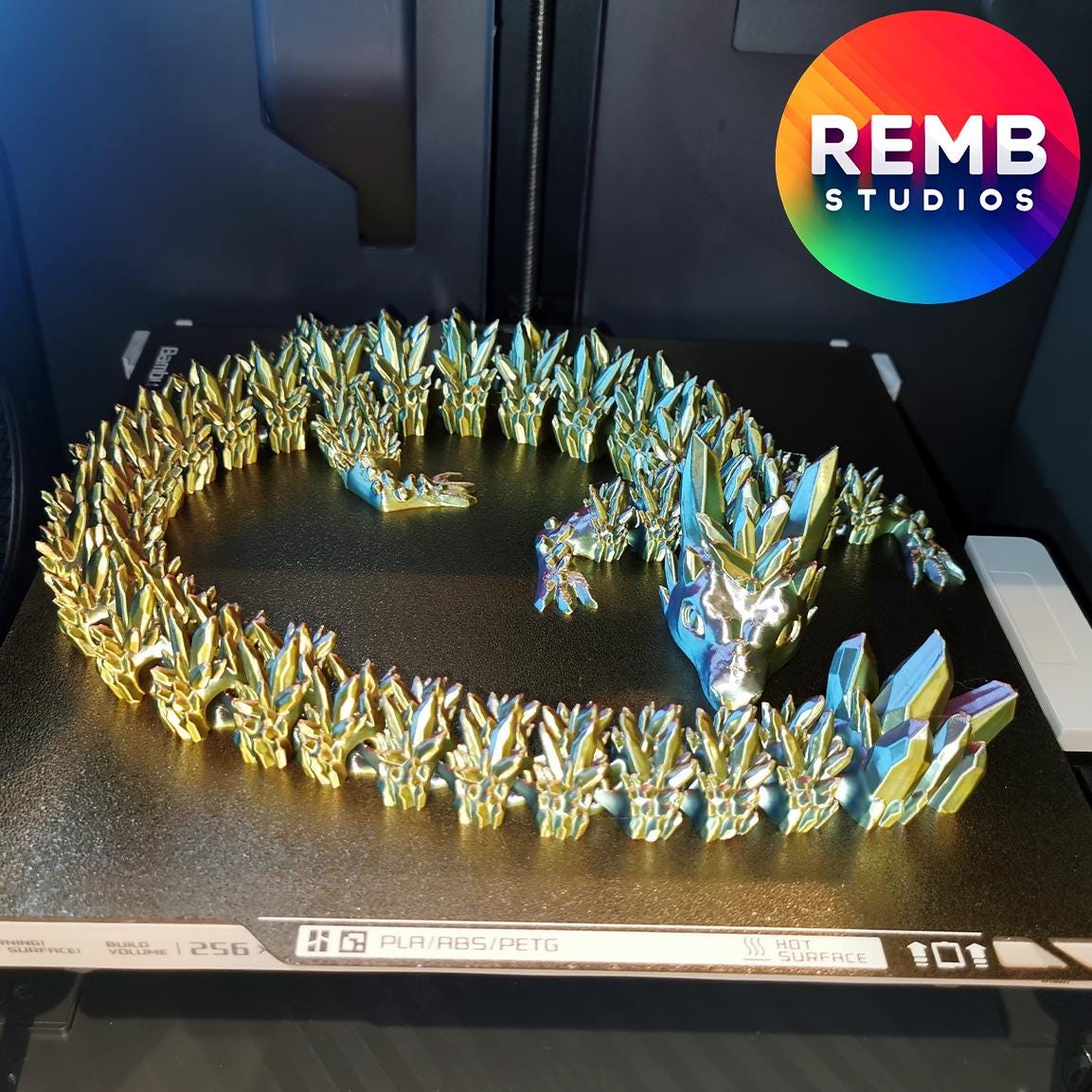Articulated Crystal Dragon STL File: 3D Print Remb Studios - Etsy