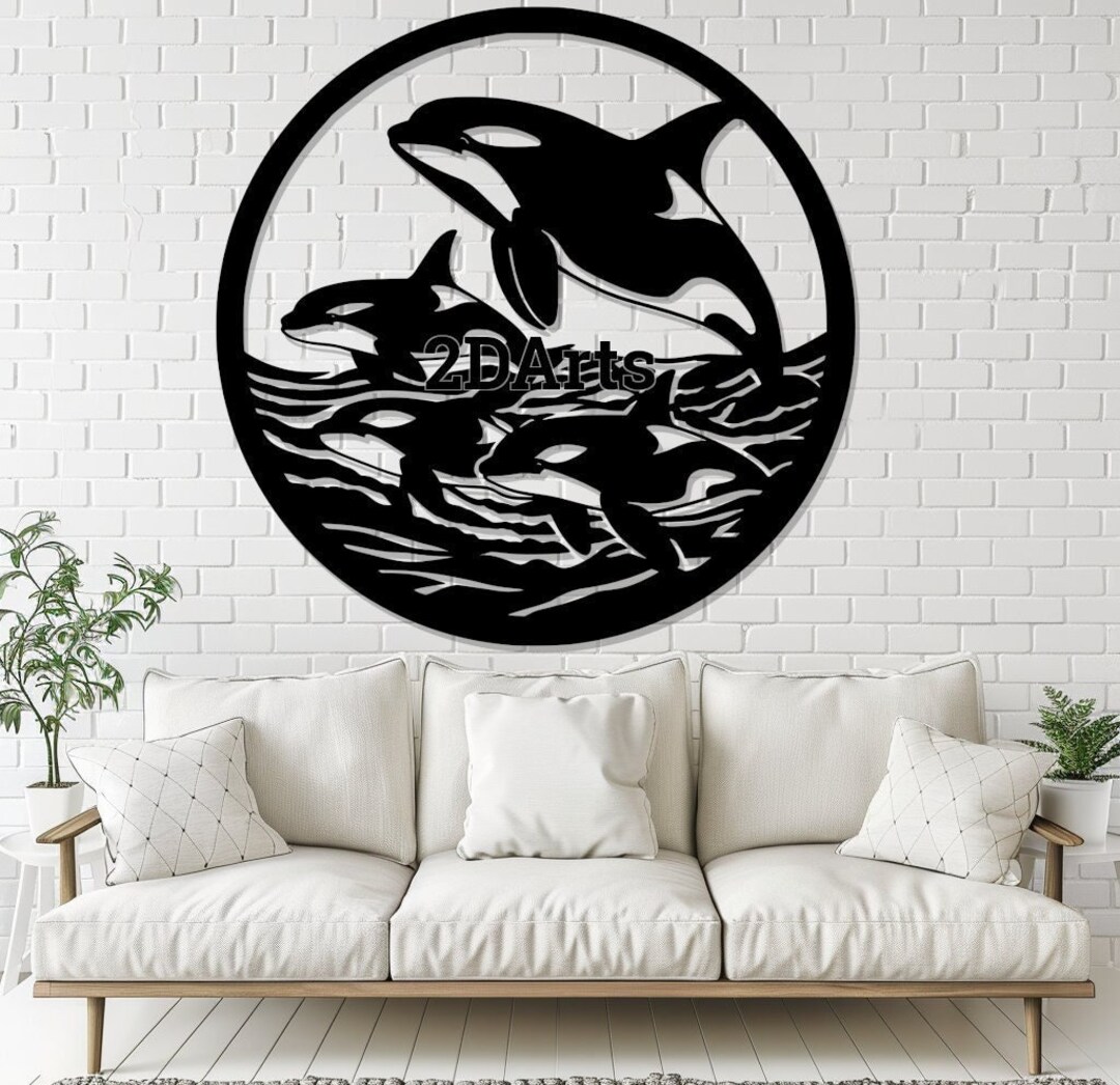 Orcas SVG & STL Files for 3D Printing, Laser Cutting, DIY Crafts ...