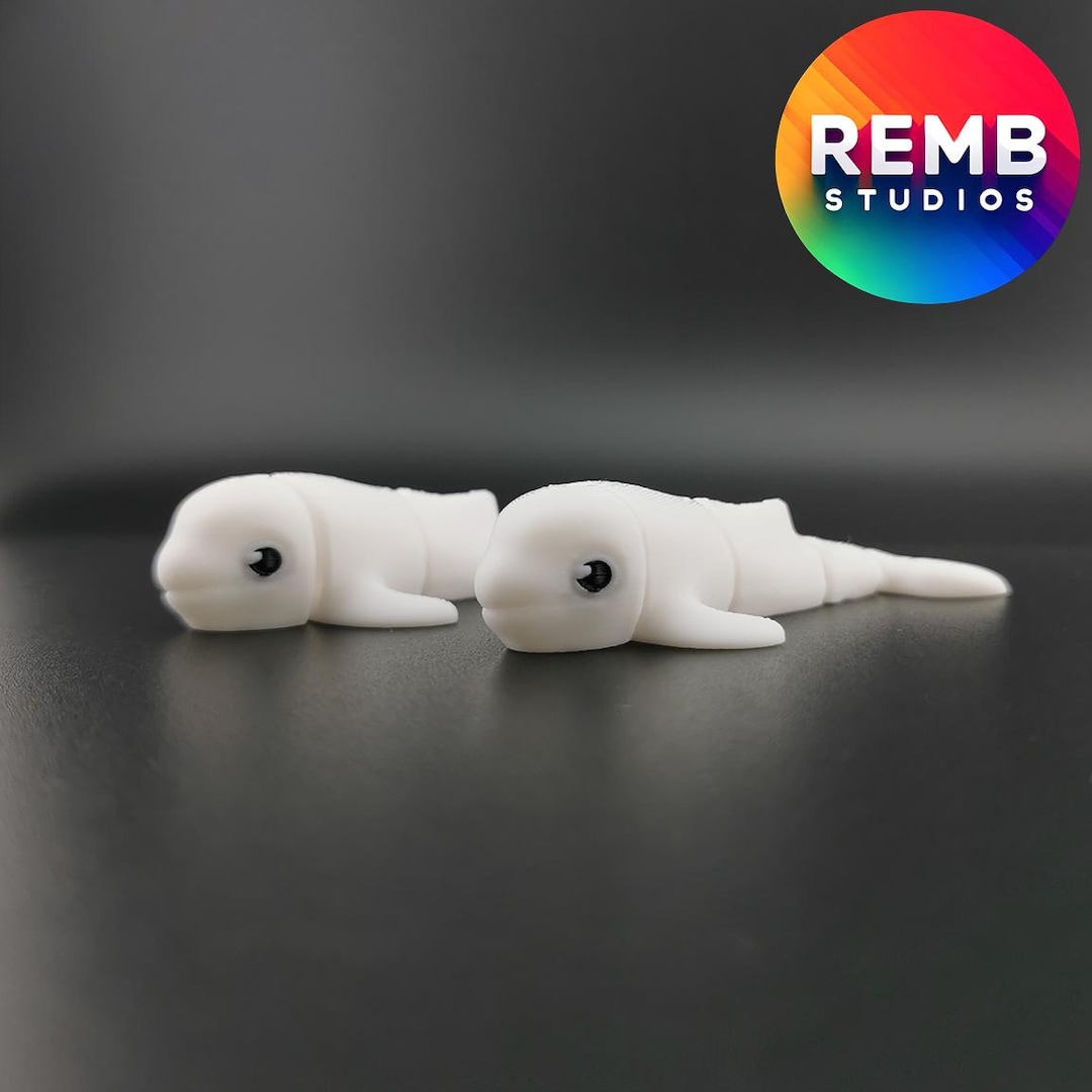 Flexi Beluga Whale Remb Studios, STL File for 3D Printing, STL Print Files, Print in Place - Etsy