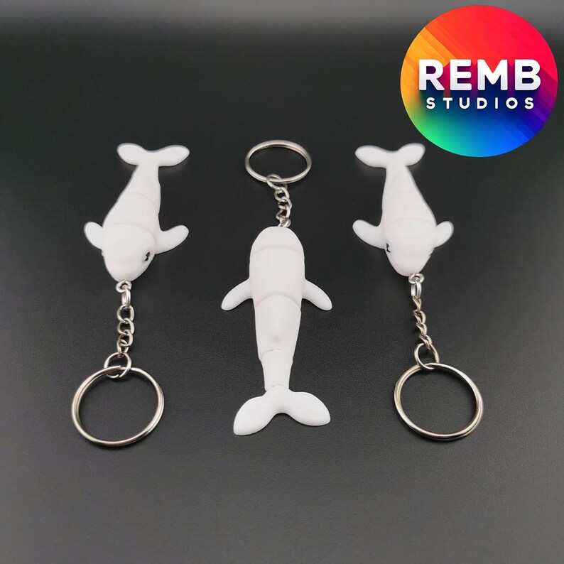 Flexi Beluga Whale STL File: 3D Print-in-place Model - Etsy