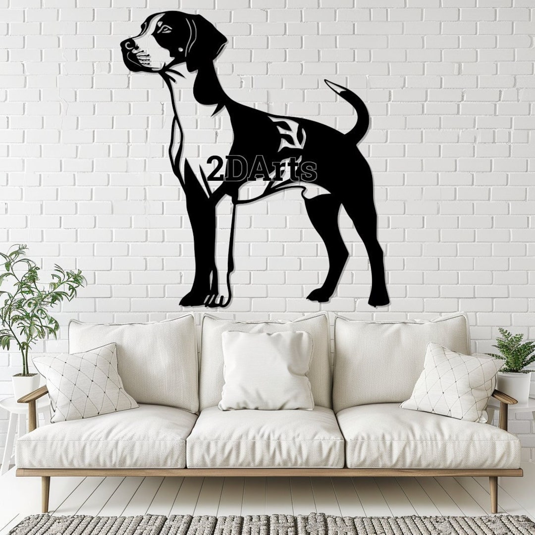 English Pointer Dog SVG & STL Design for DIY Projects 2D Pointer ...