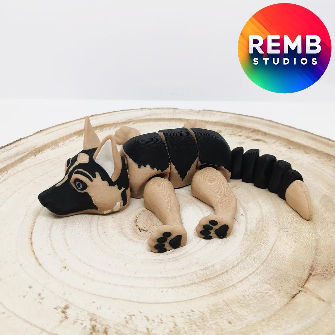 Flexi German Shepherd STL File: 3D Print Model - Etsy