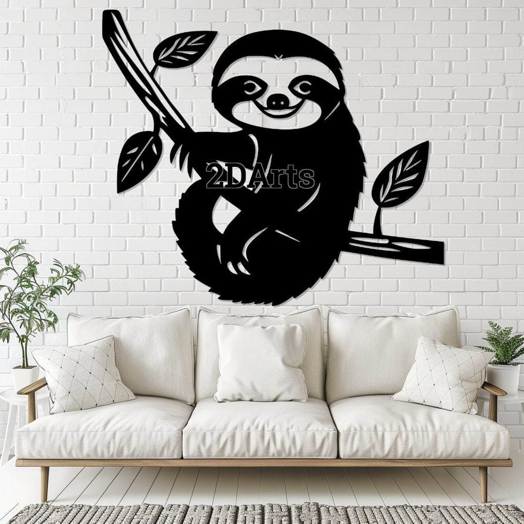 Sloth SVG & STL Files Digital Design for 3D Printing Crafting Cute ...