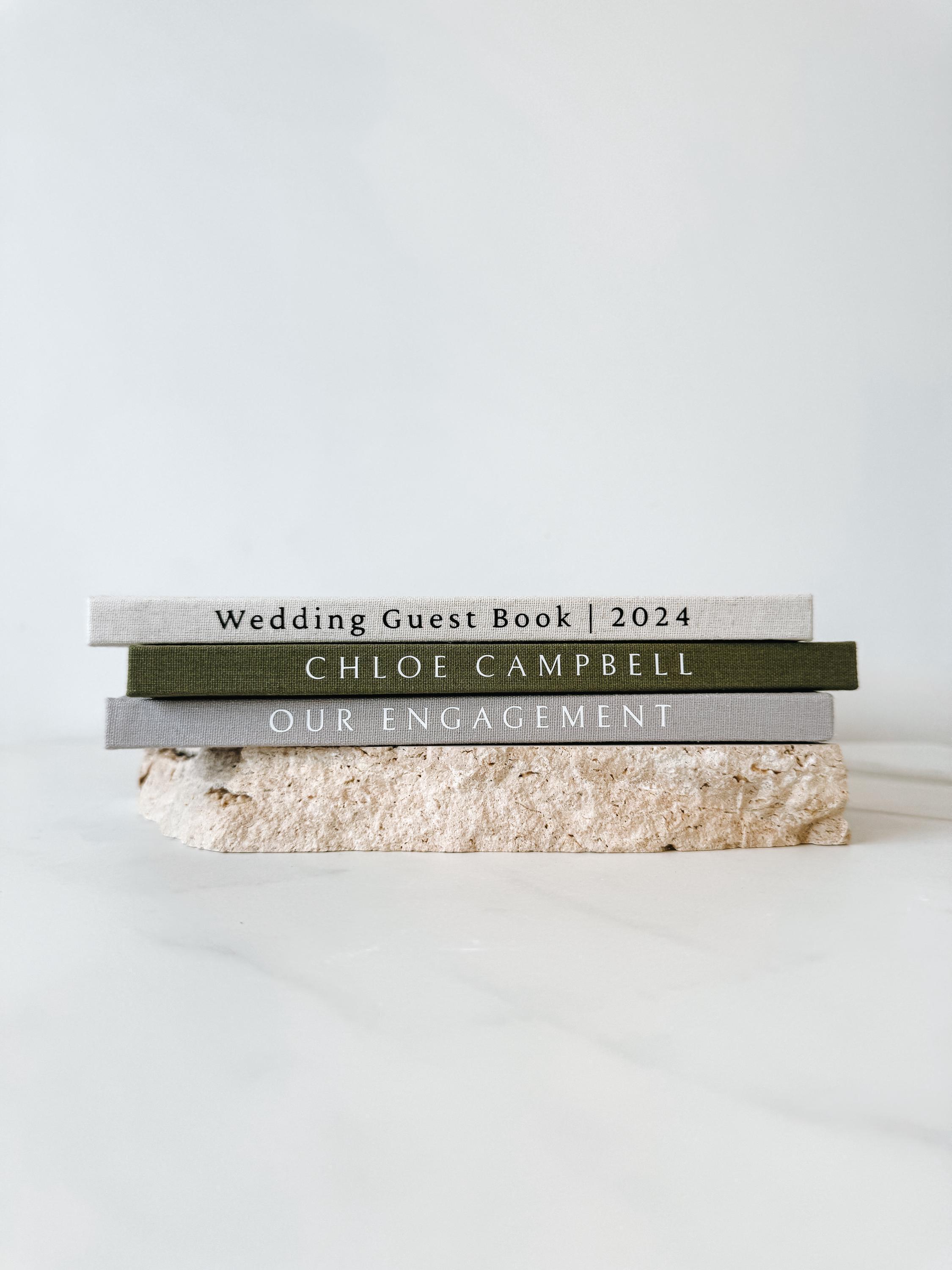 Add Spine Printing to Your Linen Guest Book | Add on Listing - Etsy