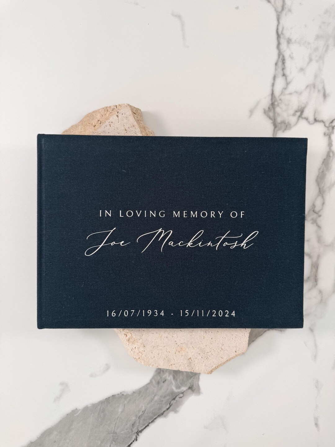 Custom Guest Book for Funeral, Memorial Service Guest Book, Memory Book ...