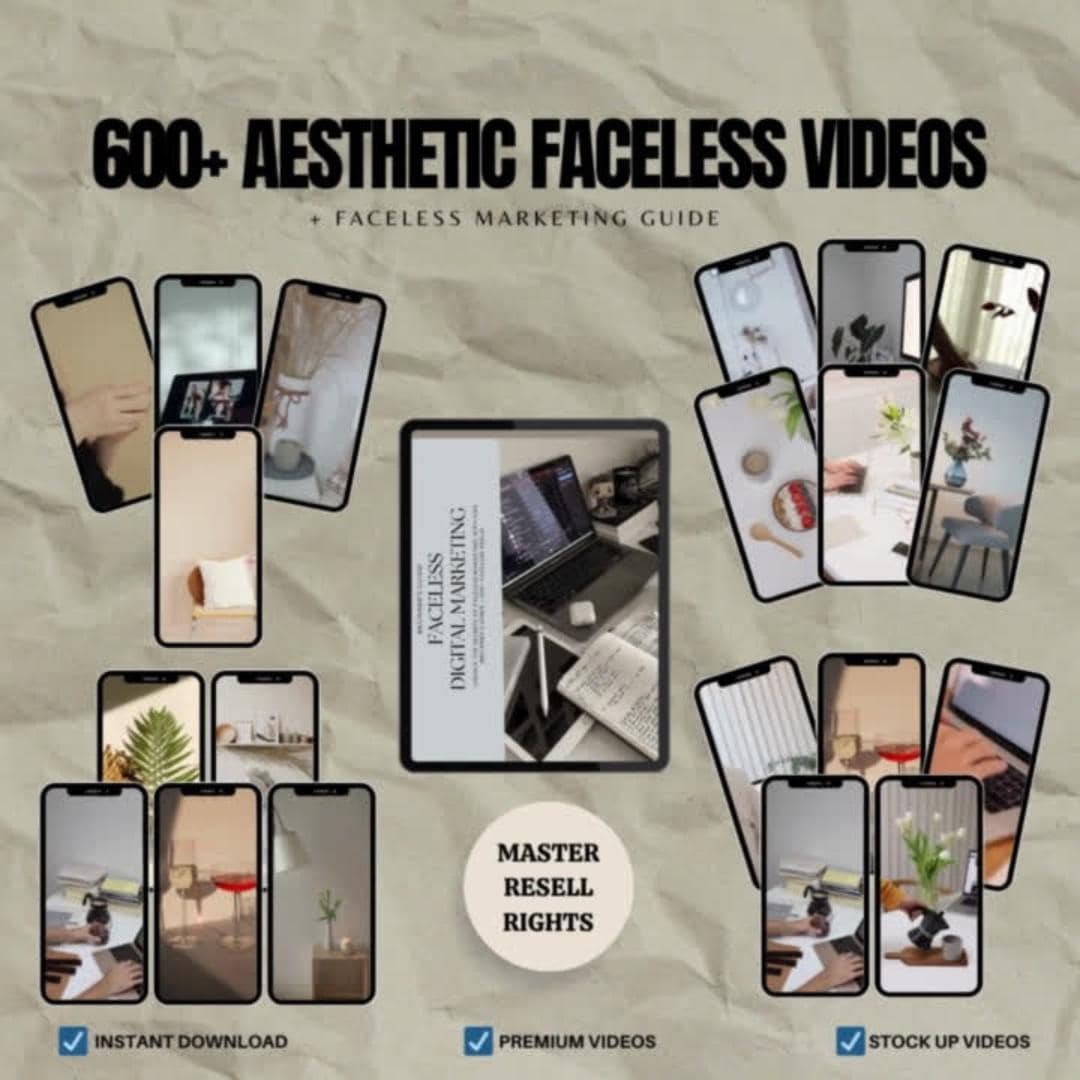 600+ Aesthetic Faceless Videos Bundle With Master Resell Rights - Etsy