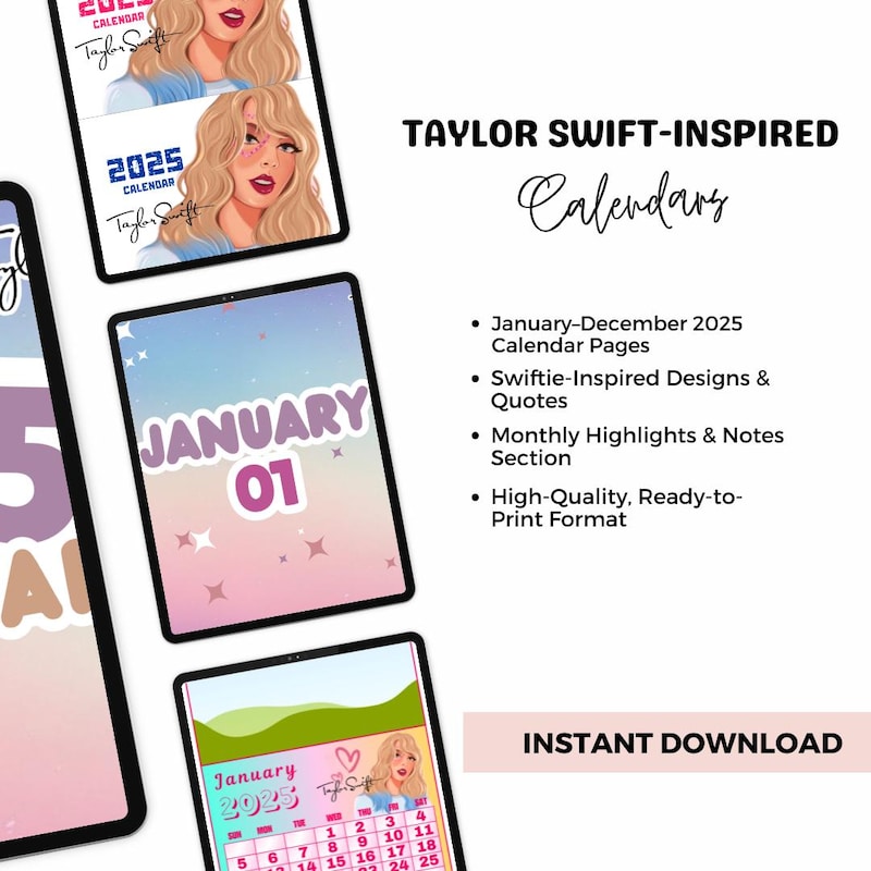 Taylorswift 2025 Calendar - Etsy