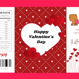 Valentines Day Chip Bag Templates Printable & Customizable Digital ...