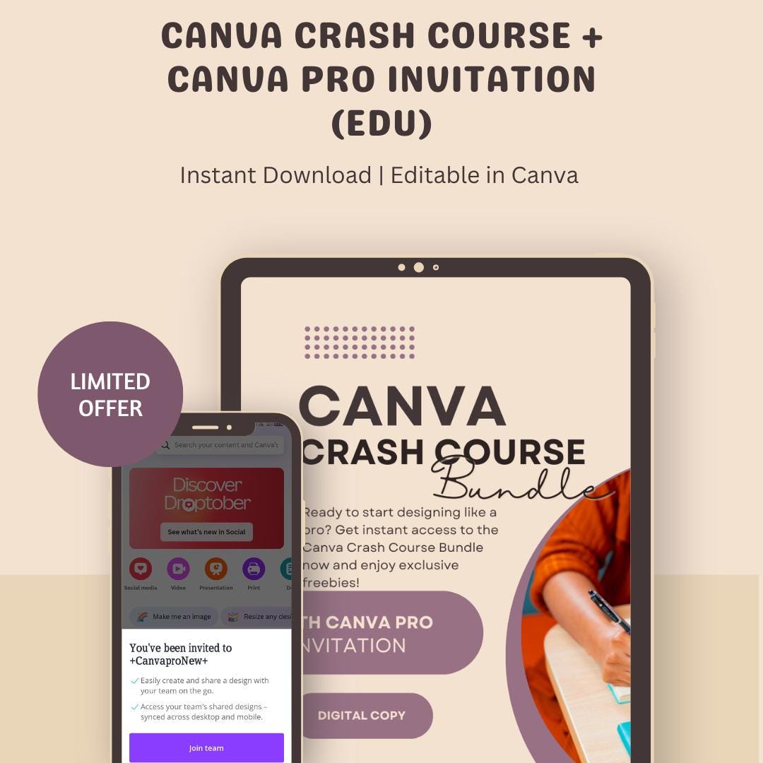 Canva Crash Course Bundle | MRR | PLR - Etsy