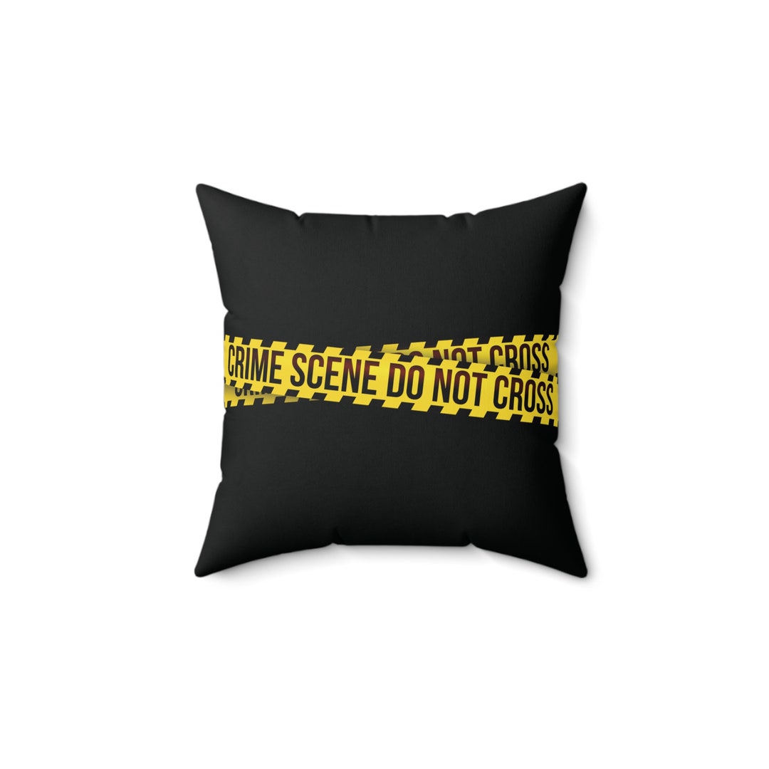 Crime Scene Pillow Black - Etsy