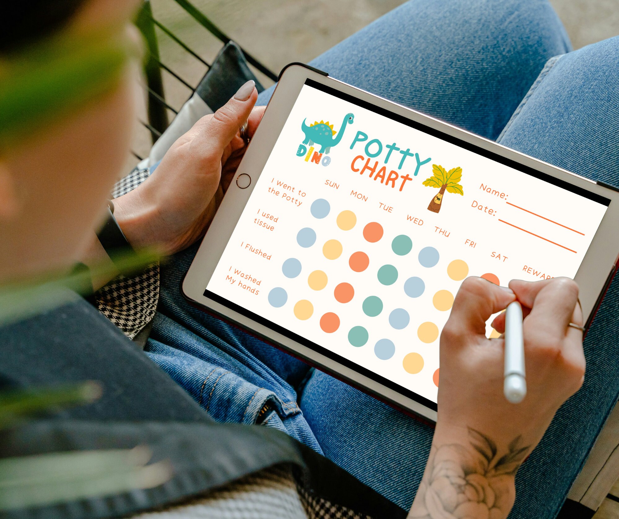 Potty Chart, Dino Potty Chart, My Potty Chart, Potty Training Chart ...