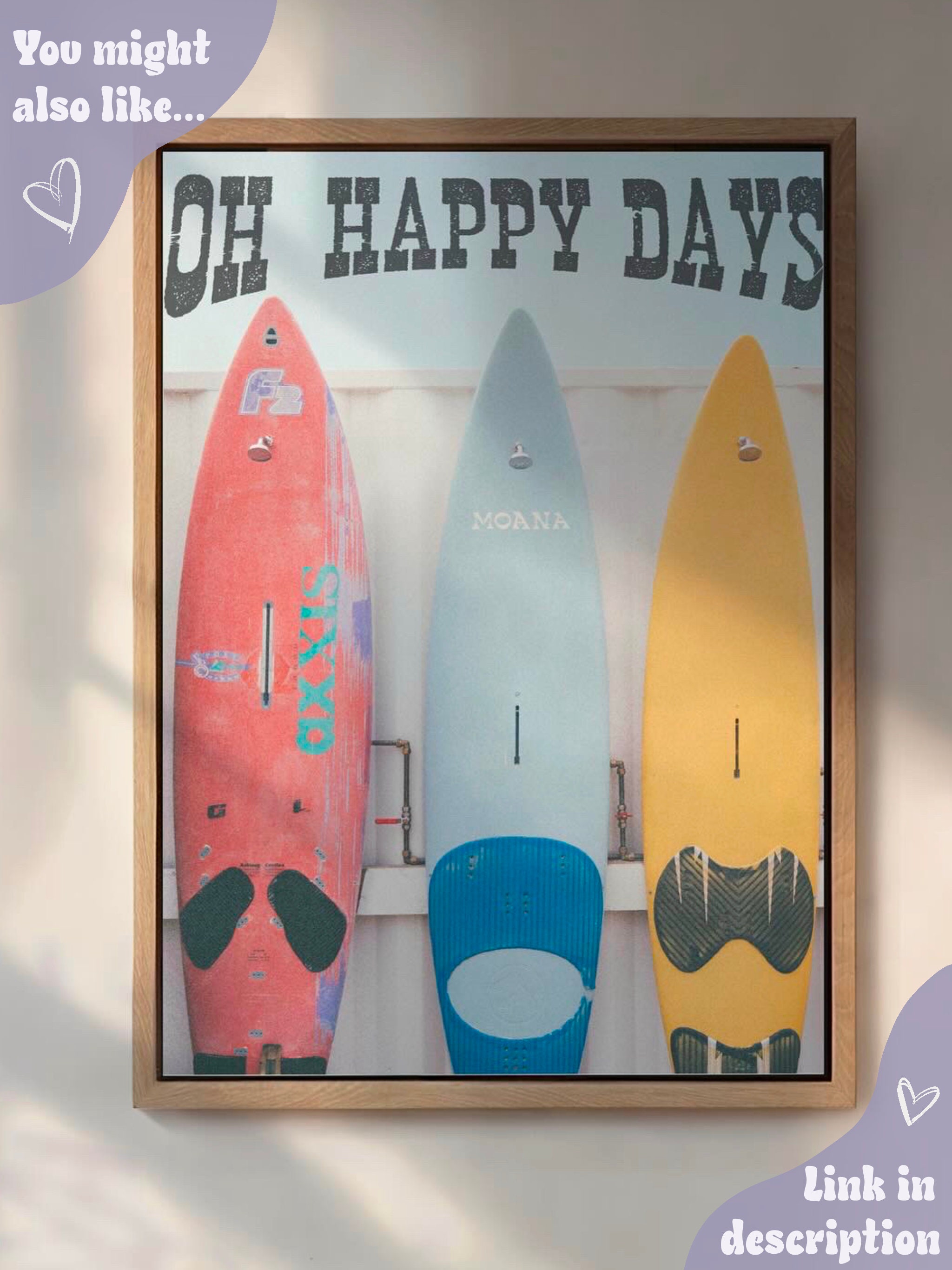 Surfs up Girl Newsprint Digital Wall Art Beach Wall Decor Surfing ...