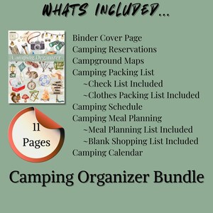 The Complete Camping Organizer Trip Planner. Printable Pages for Your ...