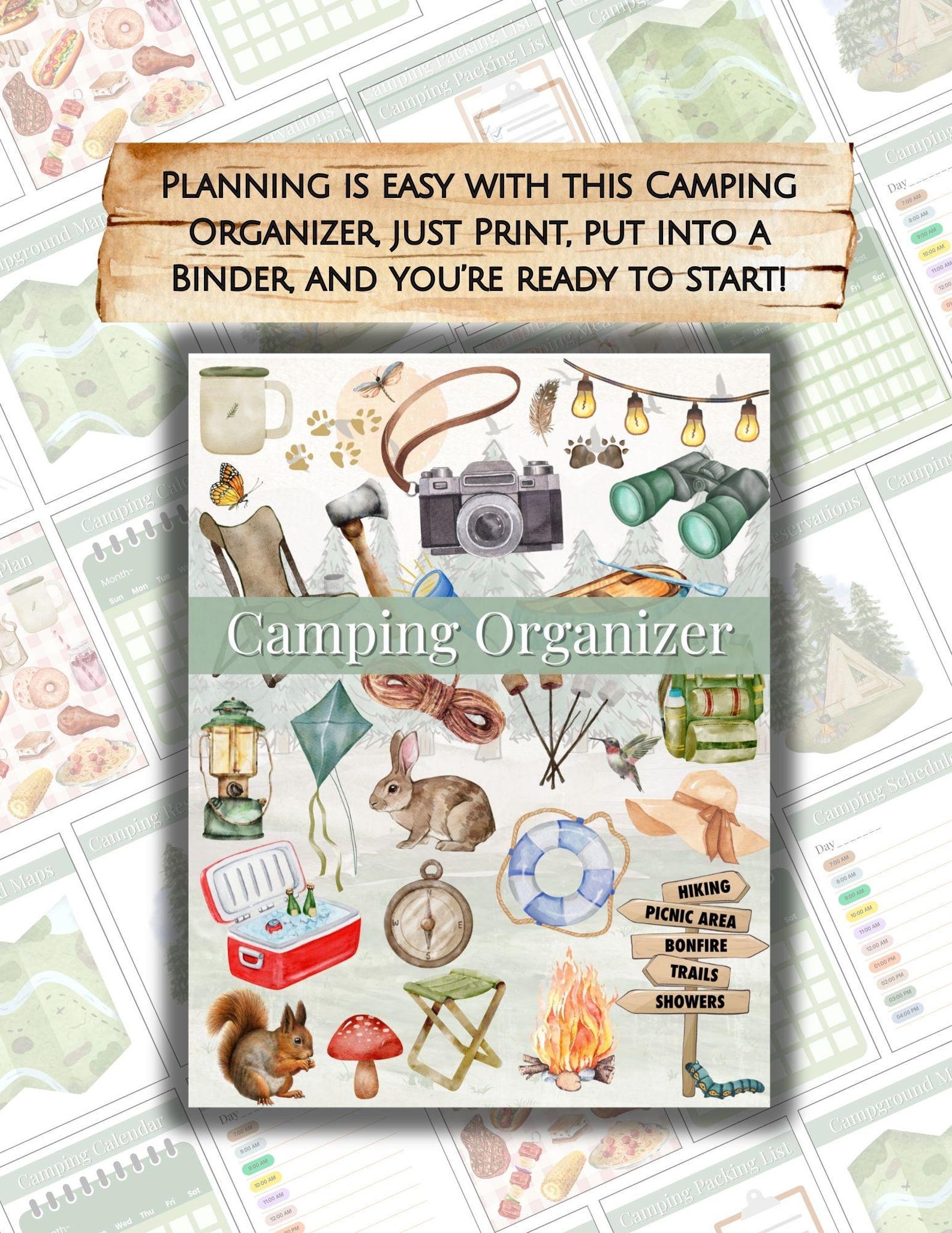 The Complete Camping Organizer Trip Planner. Printable Pages for Your ...