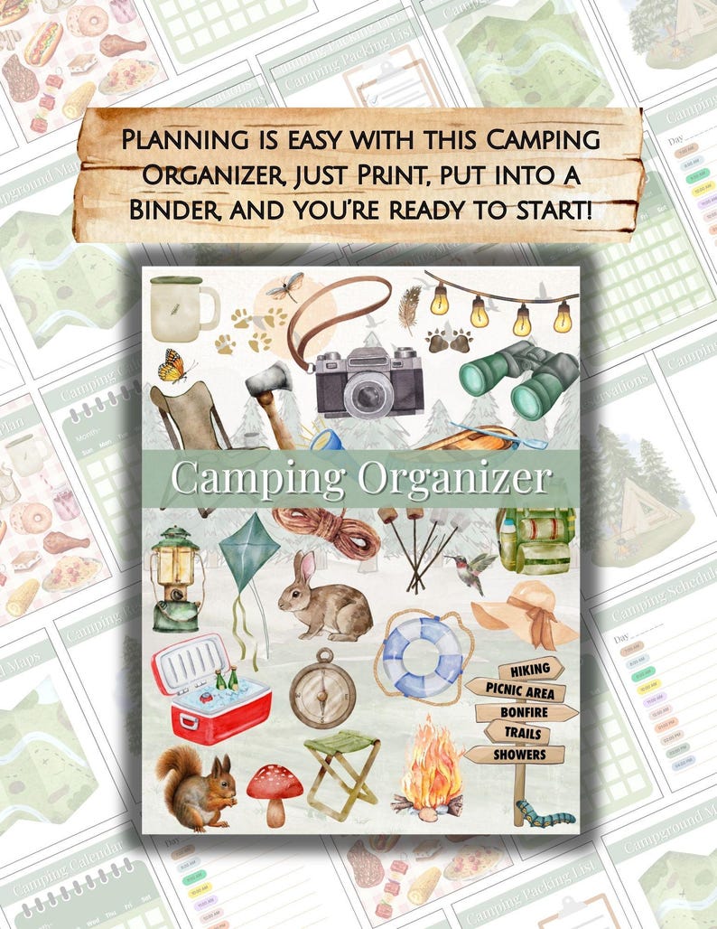 The Complete Camping Organizer Trip Planner. Printable Pages for Your ...