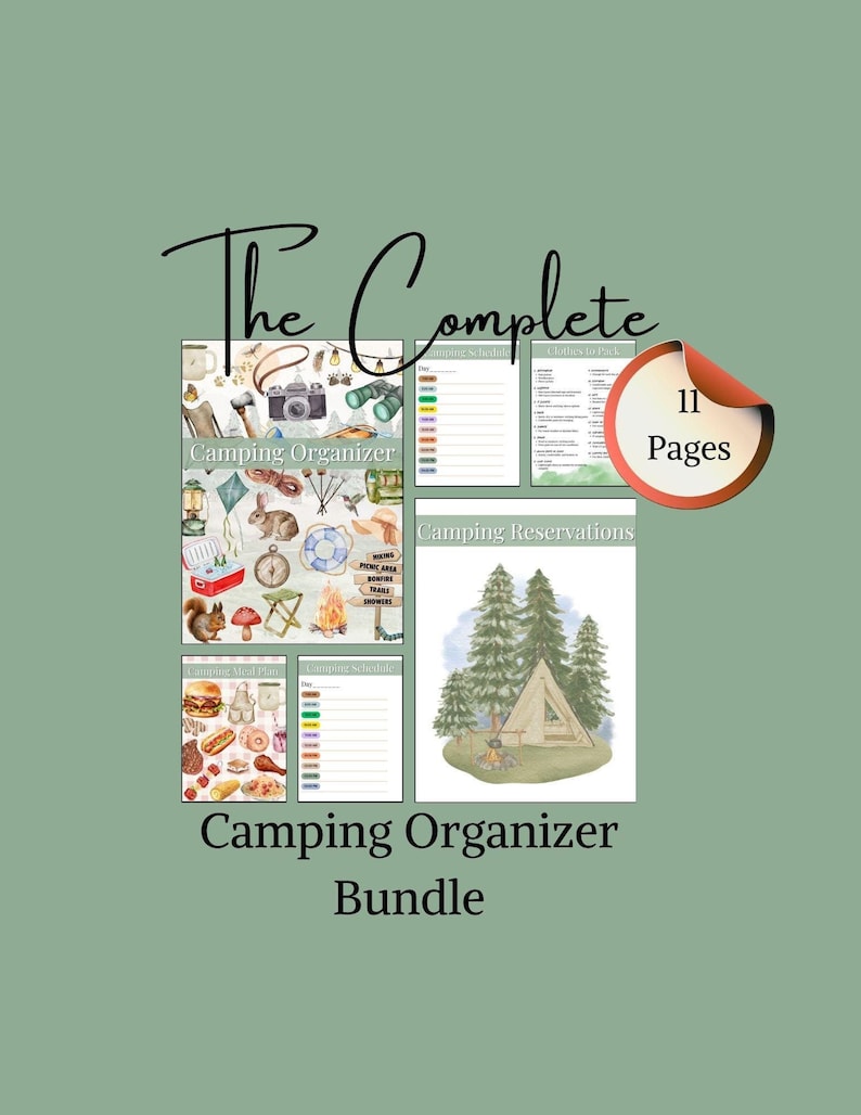 The Complete Camping Organizer Trip Planner. Printable Pages for Your ...