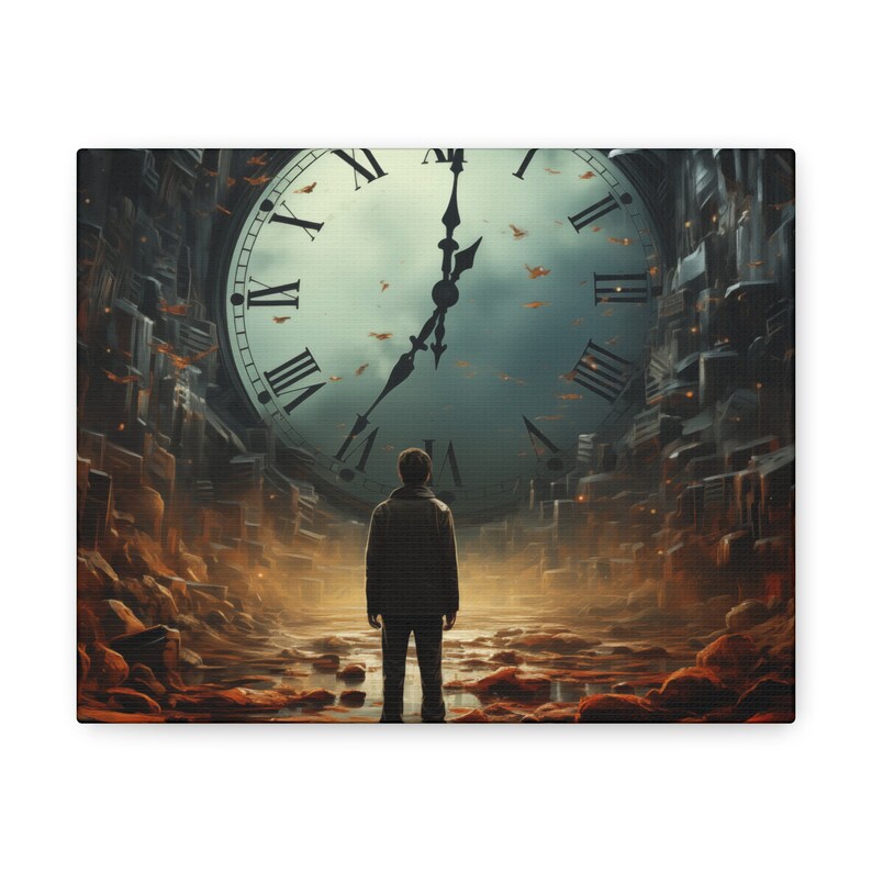 Dystopian Elegance: A Beautiful Timepiece Canvas Capturing the ...
