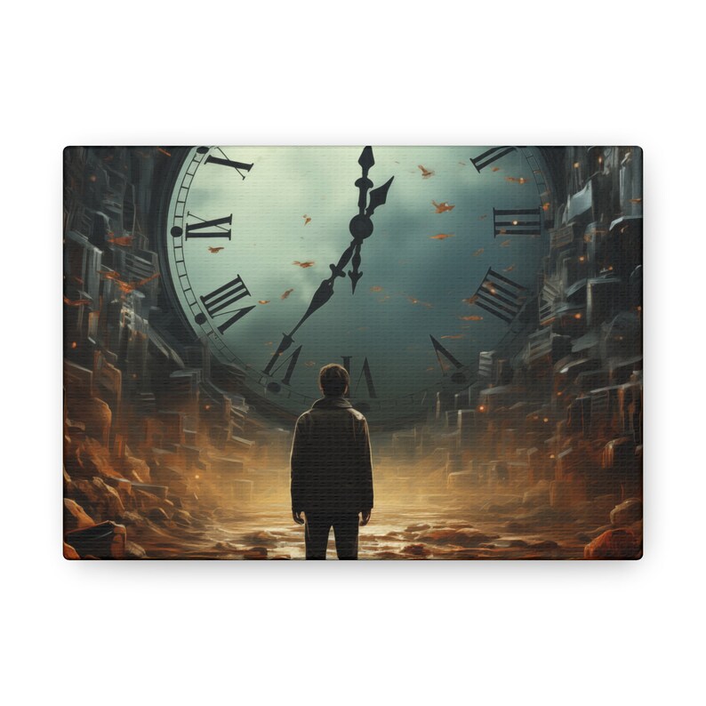 Dystopian Elegance: A Beautiful Timepiece Canvas Capturing the ...