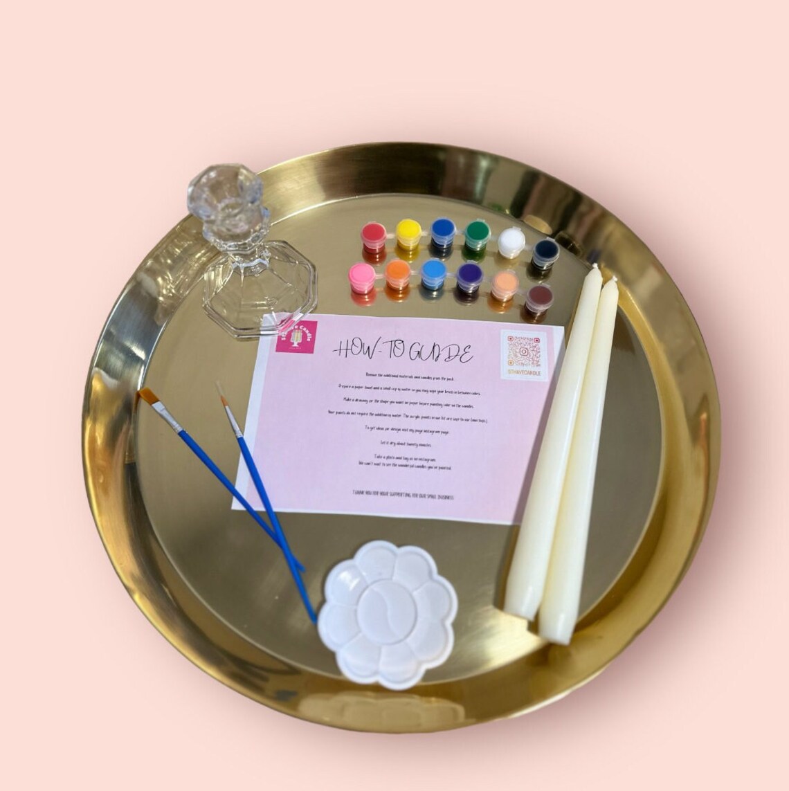 DIY Candle Painting Kit: Craft Activity With Acrylic Paints - Etsy