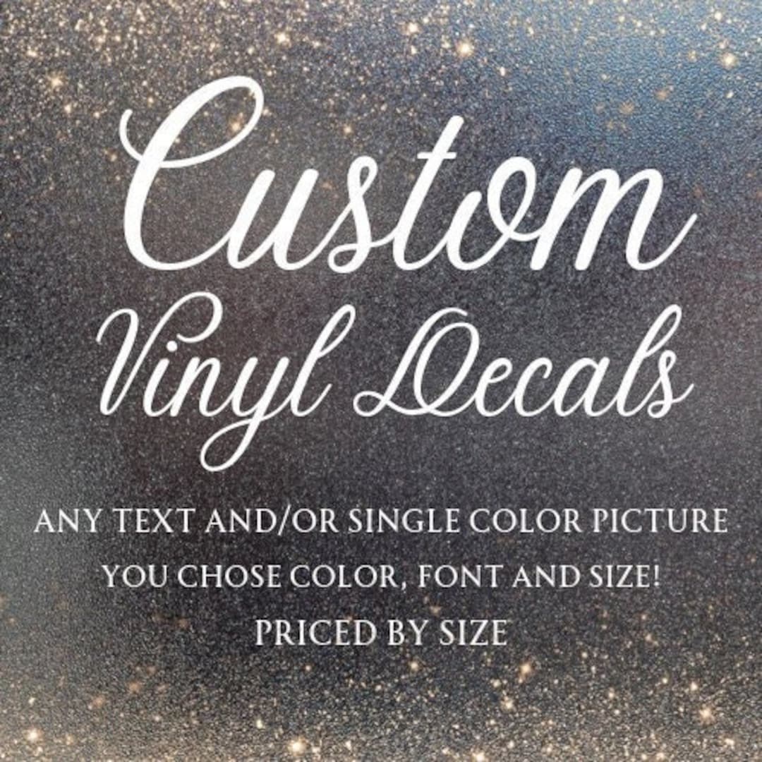 Custom Vinyl Decals - Etsy