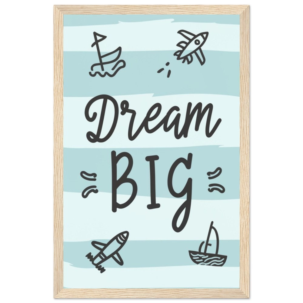 Dream Big Canvas Wall Art Inspirational Home Decor, Motivational Office ...