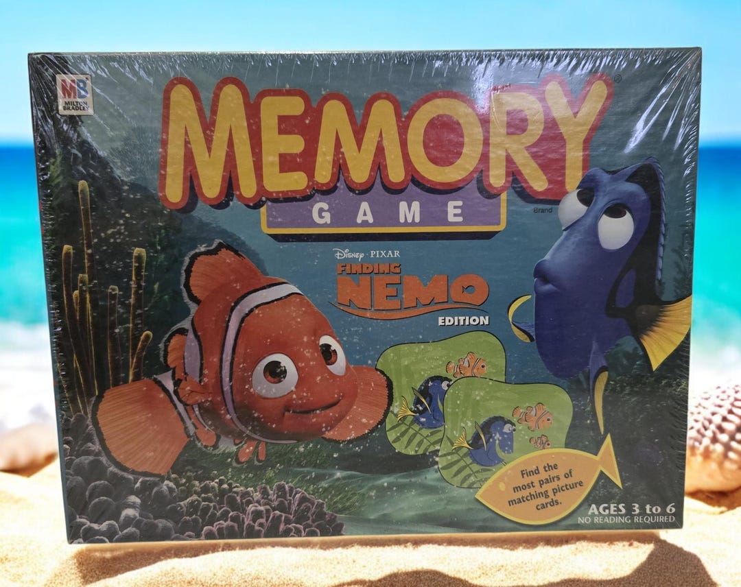 Disney Pixar Finding Nemo Edition Memory Game Matching Milton Bradley ...