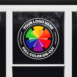 Custom Full Color Logo Decal: Business Window Vinyl Sticker - Etsy