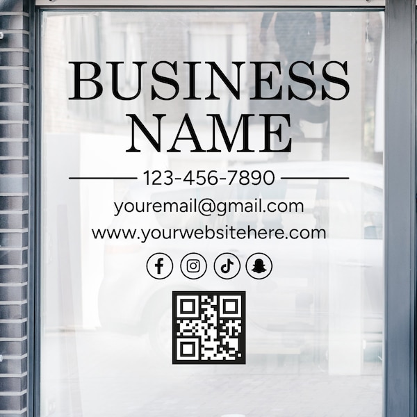 Business Door Sticker Sign - Etsy