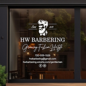 Personalized Business Window Decal - Your Company Name Vinyl Decal ...