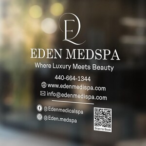 Custom Vinyl Window Decal for Business - Business Door Sign - Logo ...