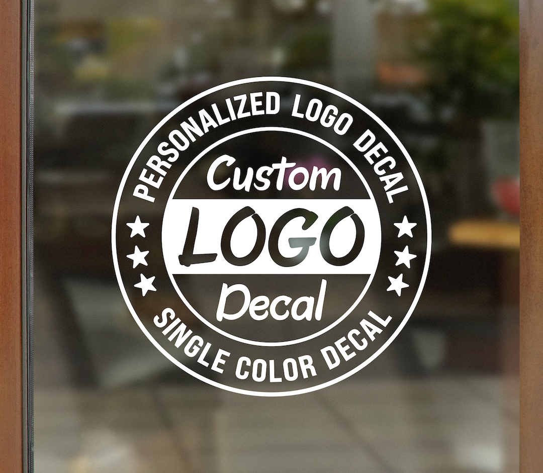 Custom Logo Decal Personalized Vinyl Sticker for Branding One Color ...