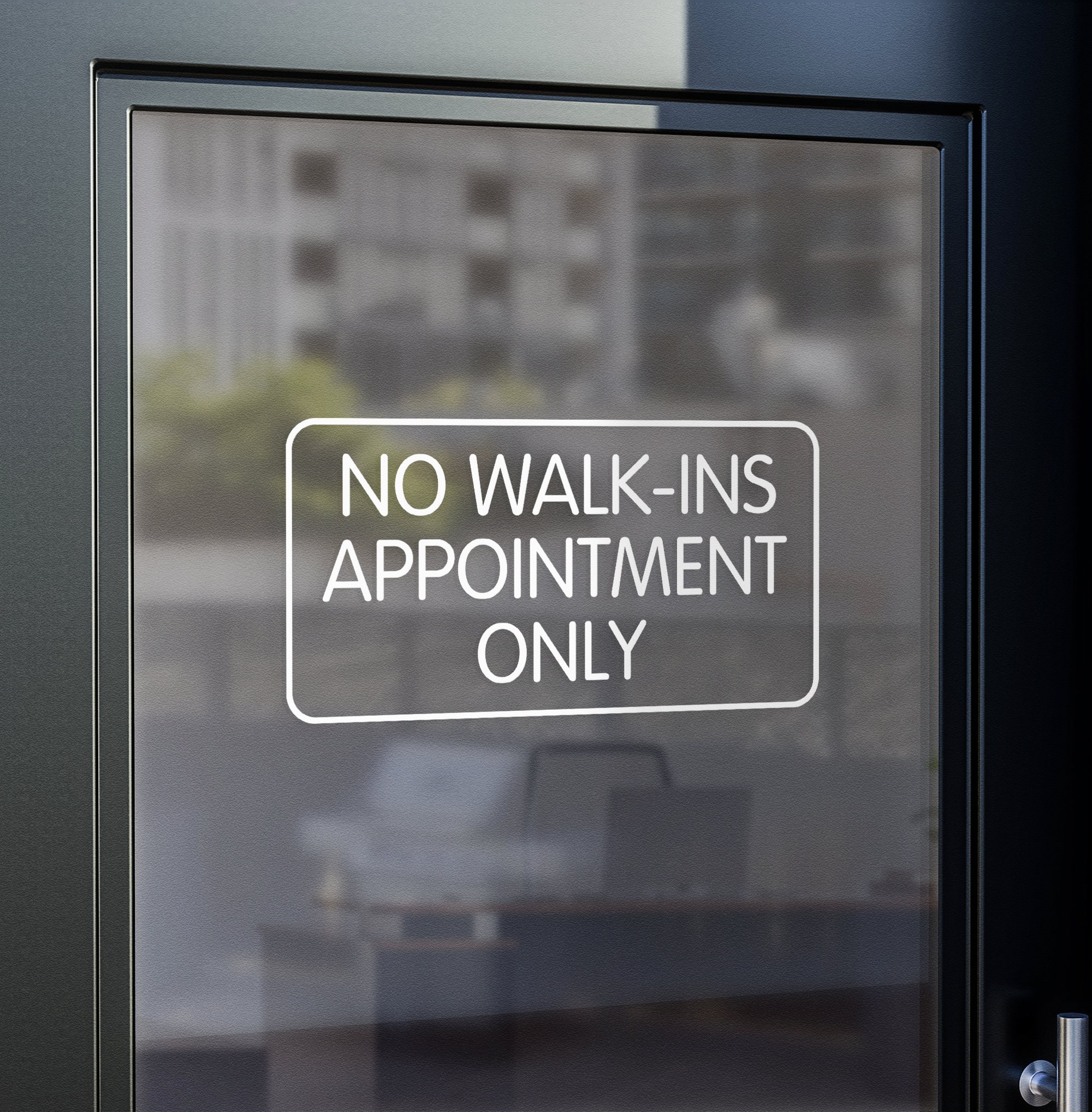No Walk-ins by Appointment Only Decal No Walk-ins Welcome Sign Salon ...