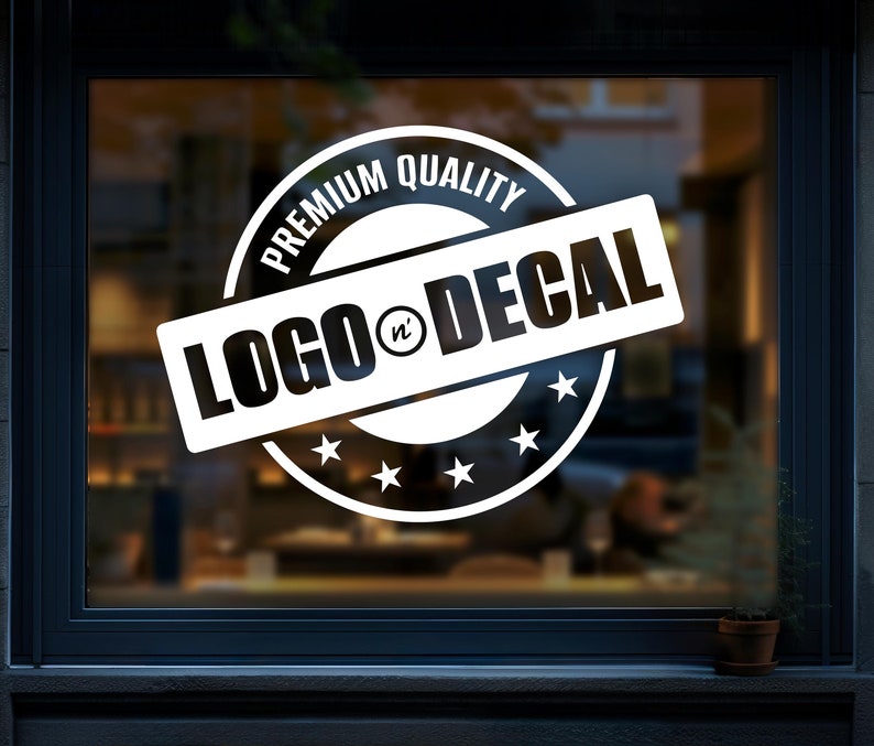 Custom Logo Decal: Waterproof Vinyl Sticker for Business - Etsy