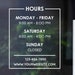 Custom Store Hours Decal - Business Door Sign for Hours of Operation ...