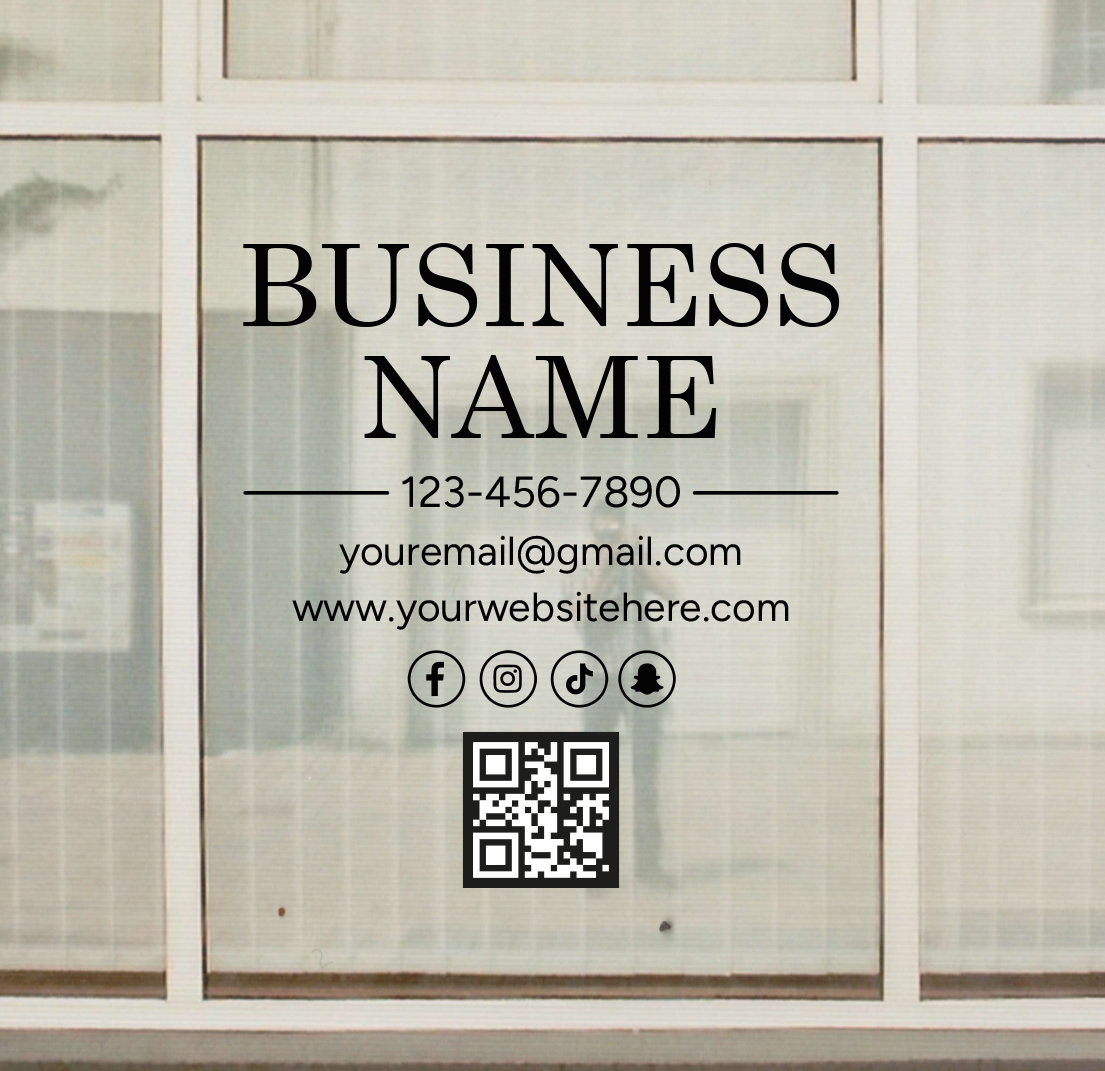 Custom Business Name Window Decal: Storefront Vinyl Lettering - Etsy